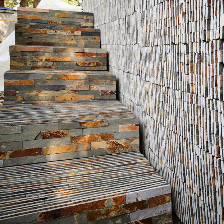 Gold Rush Exterior Stacked Stone 6 in. x 24 in. - Top Source Slate