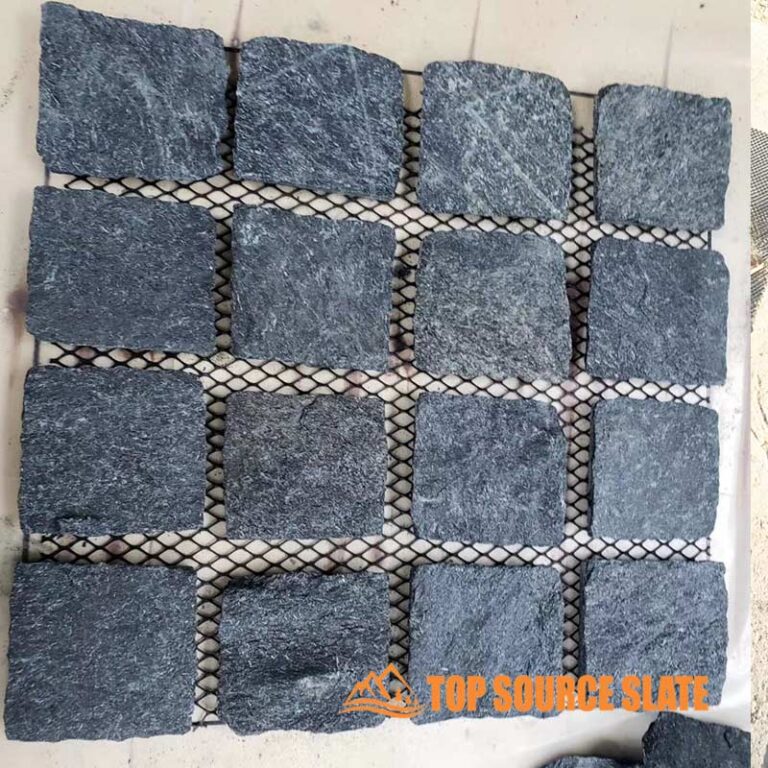 Square stone floor tiles driveway paving stone - Top Source Slate