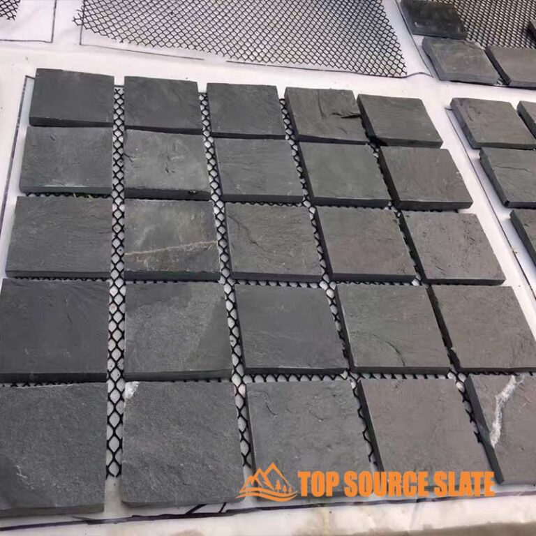 Square stone floor tiles driveway paving stone - Top Source Slate