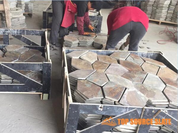 How to produce crazy paving flagstone - Top Source Slate